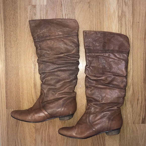 Steve Madden | Shoes | Steve Madden Brown Slouch Boots | Poshmark